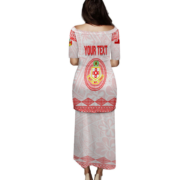 Personalised Tonga Atele College Puletaha Dress - White LT7