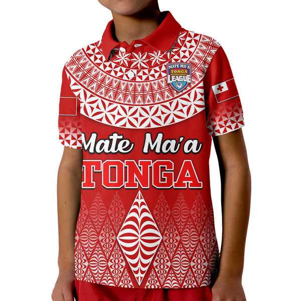 Custom Mate Maa Tonga Rugby Polo Shirt Tongan Kupesi Ngatu Style LT9