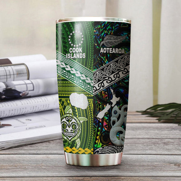New Zealand And Cook Islands Tumbler Together - Paua Shell LT8