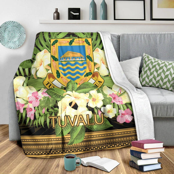 Tuvalu Premium Blanket - Polynesian Gold Patterns Collection