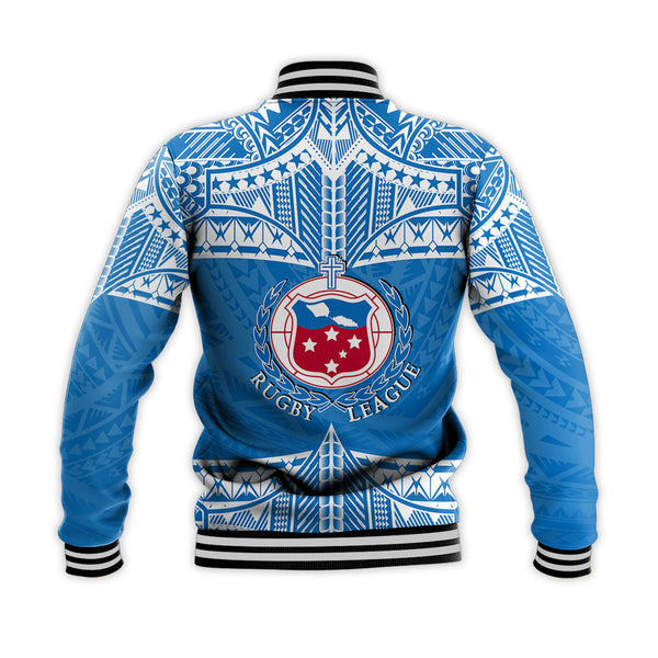Toa Samoa Rugby Baseball Jacket Blue Sky LT6