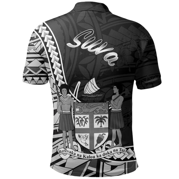 Fiji Polo Shirt Suva Seal Of Fiji Polynesian Patterns