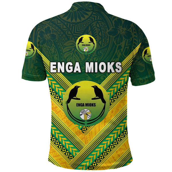 Papua New Guinea Enga Mioks Polo Shirt Rugby Original Style Green LT8
