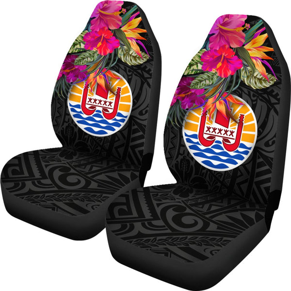 Tahiti Car Seat Covers - Polynesian Hibiscus Pattern
