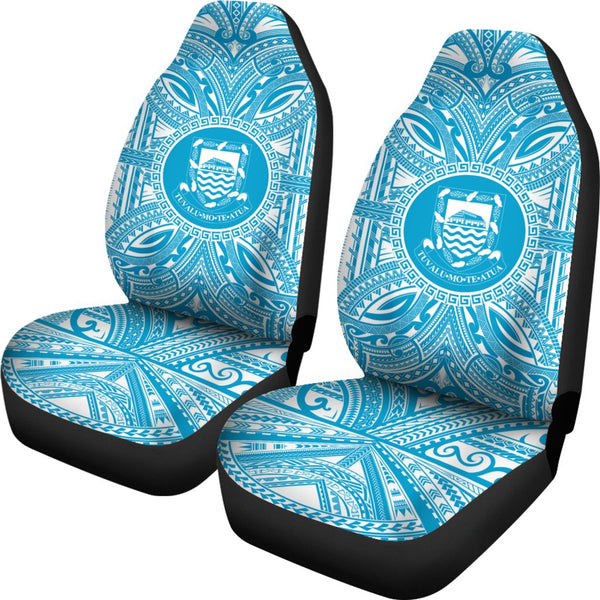 Tuvalu Car Seat Cover - Tuvalu Coat Of Arms Polynesian Flag Color
