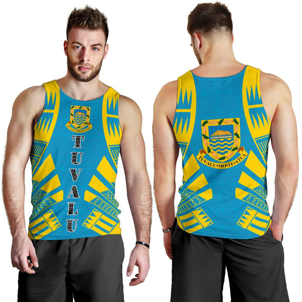 Tuvalu Men Tank Top - Polynesian Tattoo Flag
