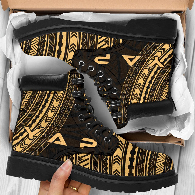 Yap Leather Boots - Polynesian Gold Chief Version
