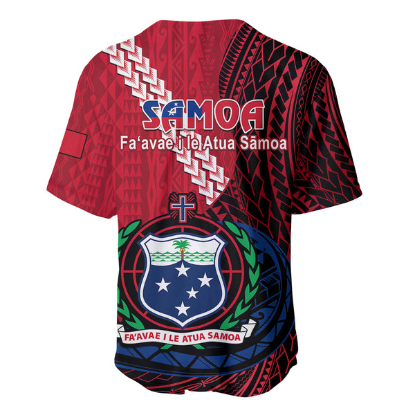Samoa Baseball Jersey Happy Independence Day Samoan Red Pattern LT14