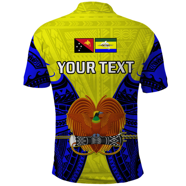 Custom Papua New Guinea Polo Shirt Morobe Province Mix Coat Of Arms ...
