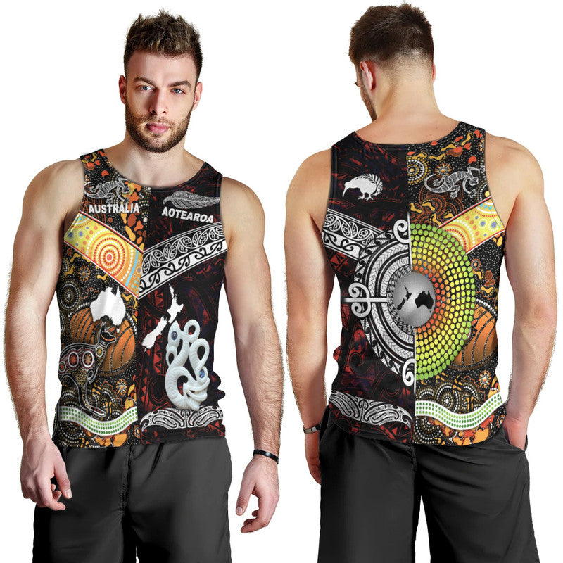 New Zealand Maori Aotearoa And Australia Aboriginal Men Tank Top ...