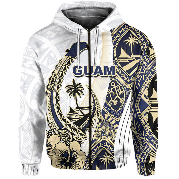 Custom Guam Fish Hook Hoodie - White Style LT6