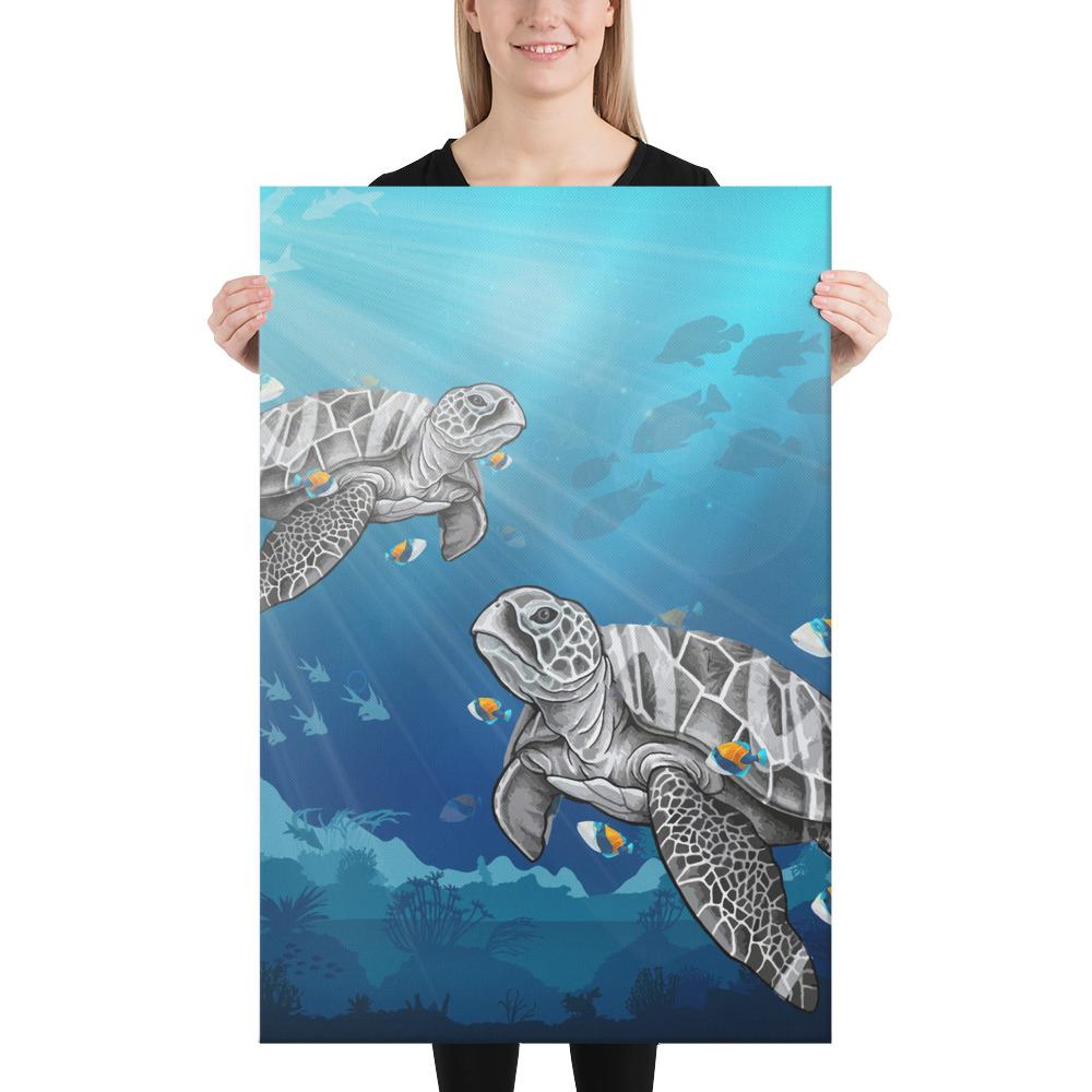 Turtle And Humuhumunukunukuapua'a Canvas
