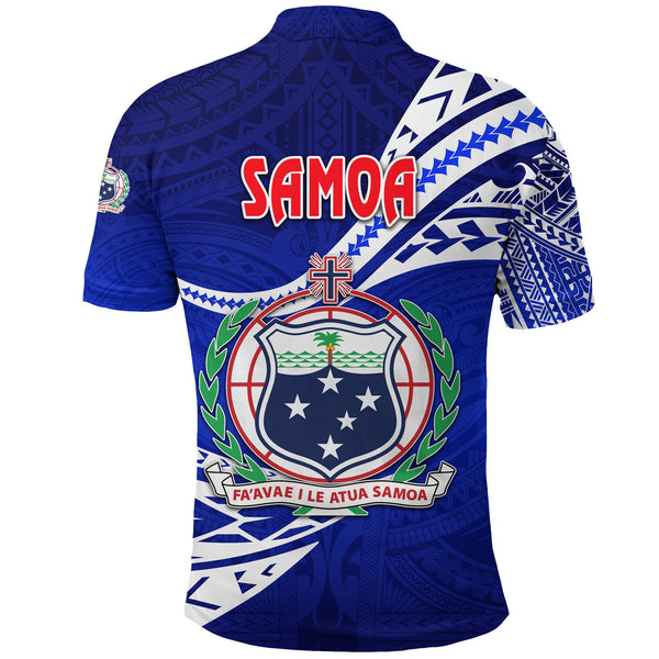 Manu Samoa Rugby Polo Shirt Unique Version Blue
