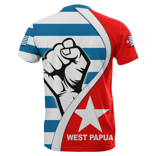 West Papua T Shirt Clenched Hands Flag LT6