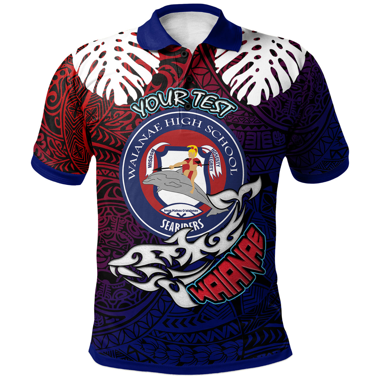 Hawaii Waianae High School Custom Polo Shirt Waianae High School ...