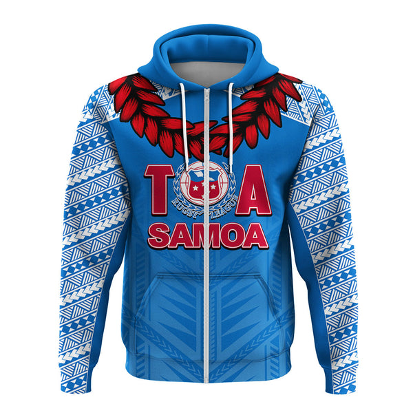 Toa Samoa Ula Fla Rugby Hoodie Blue Sky Jersey 2022 LT6